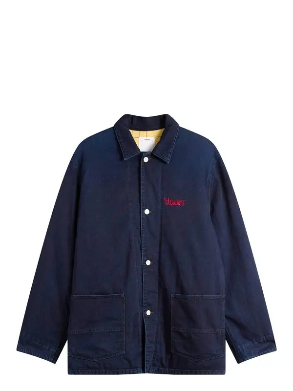 Visvim Osiris Down Coverall Damaged Shirt Jacket - Indigo