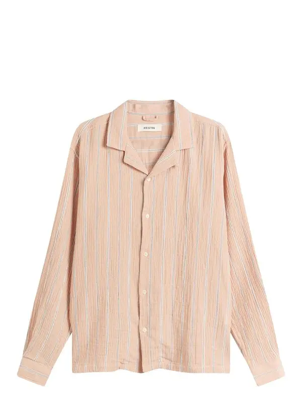 KESTIN Seersucker Tain Shirt - Washed Coral