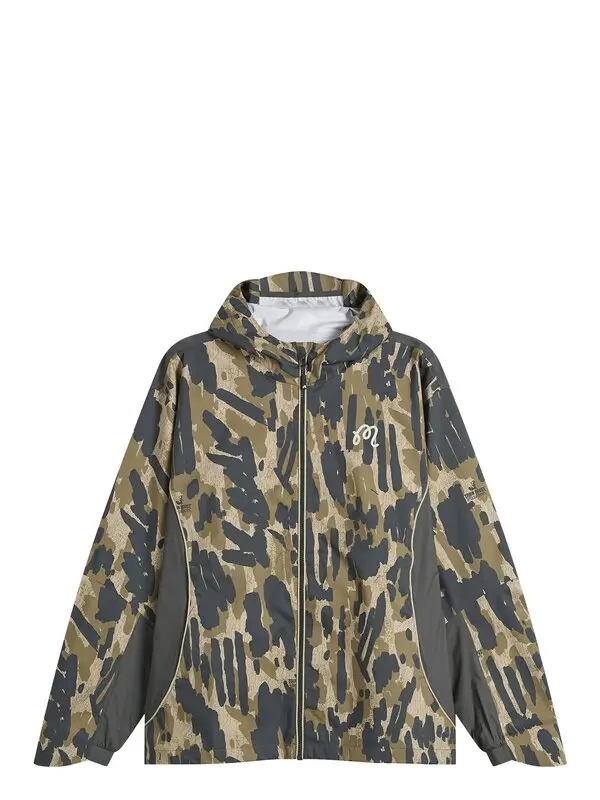 MALBON Tour Divot Camo Rain Jacket - Bark Camo