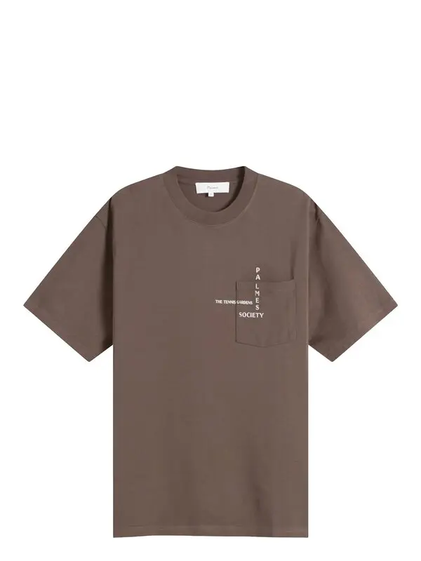 PALMES Ramus Pocket T-shirt - Brown