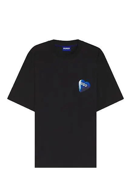 Hugo Logo-print Short-sleeve Cotton T-shirt - Black