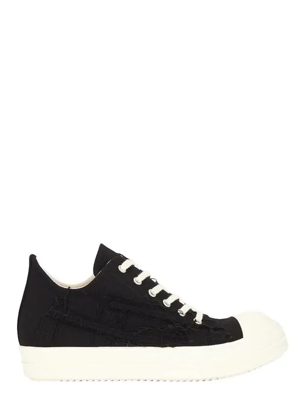 Rick Owens Scarpe Denim Low Sneakers - Black/milk