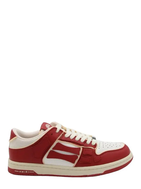Amiri Skel Top Low Collegiate Sneakers - Red/white