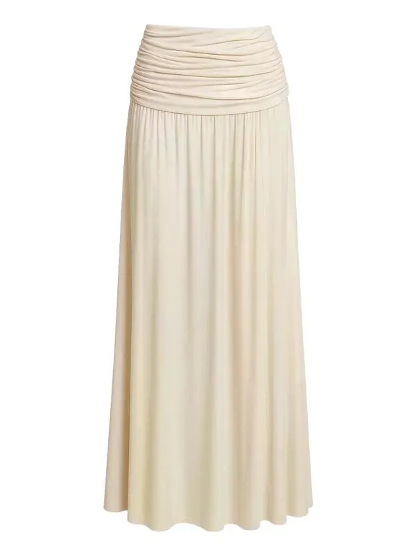 PINK FILOSOFY Gathered Linda Maxi Skirt - Neutrals
