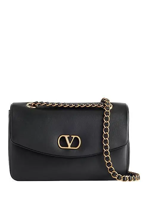 Valentino Garavani Medium Leather Shoulder Bag - Nero