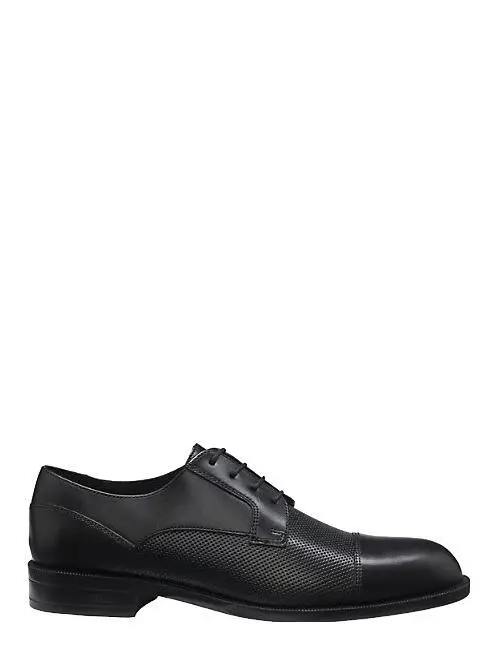 BOSS Lace-up Leather Derby Shoes - 001