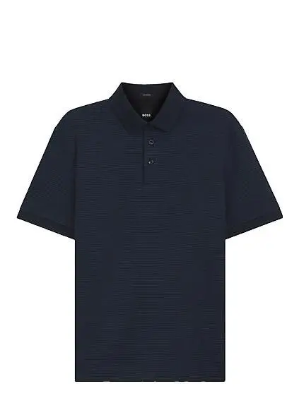 BOSS Parlay Short-sleeved Cotton Polo Shirt Xxl - Dark Blue