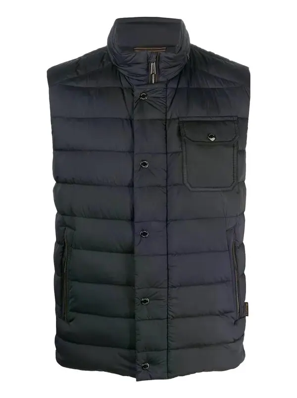 MOORER Padded Down Gilet - Blue