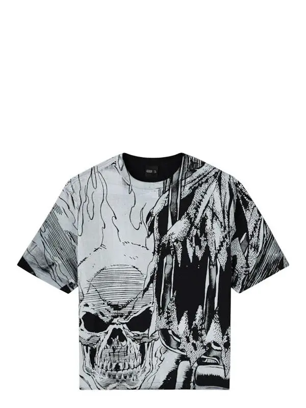 OVO X Marvel Ghost Rider Splash Page Tee Shirt - Black