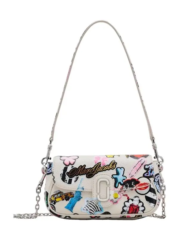 Marc Jacobs Sticker Leather J Marc Clover Bag - White