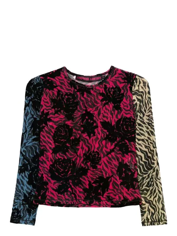 CHOPOVA LOWENA Printed Long Sleeve Top - Black