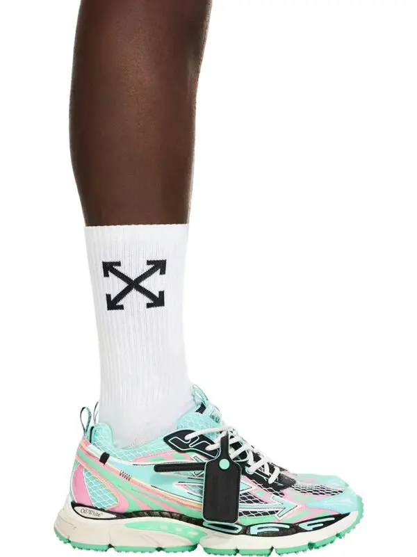 Off-White Be Right Back" Fishnet Arrow Sneakers - Blue
