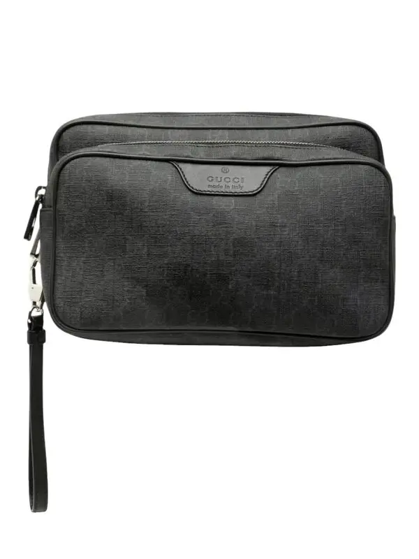 Gucci Gg Supreme Clutch Bag - Black