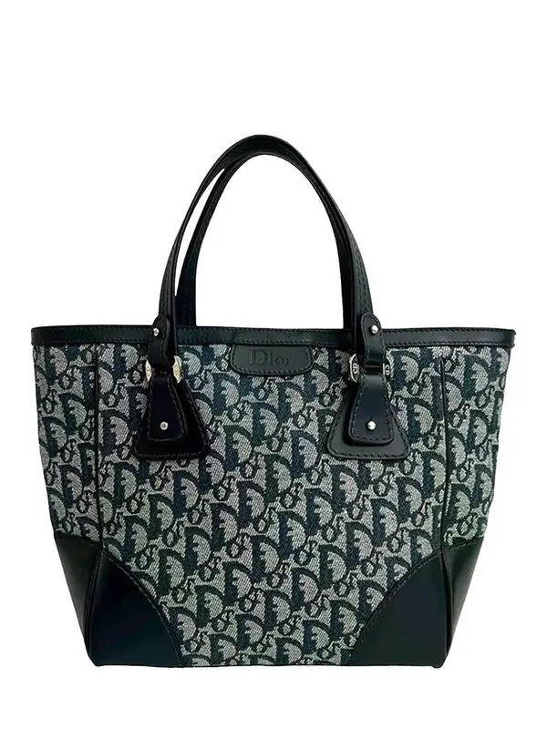 Dior Diorissimo Trotter Canvas Zip Tote Bag - Blue