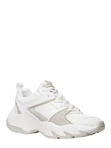 Michael Kors Chase Mixed-media Trainer - White