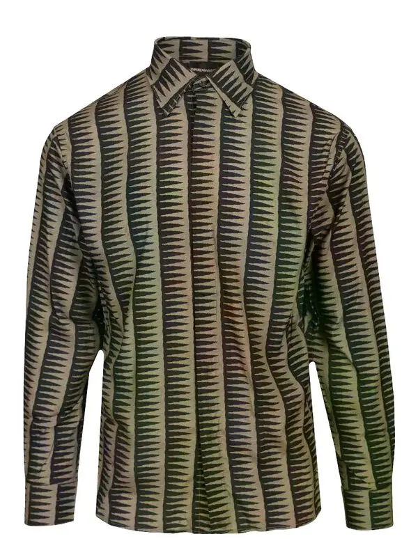 Emporio Armani Patterned Buttoned Shirt - Neutrals