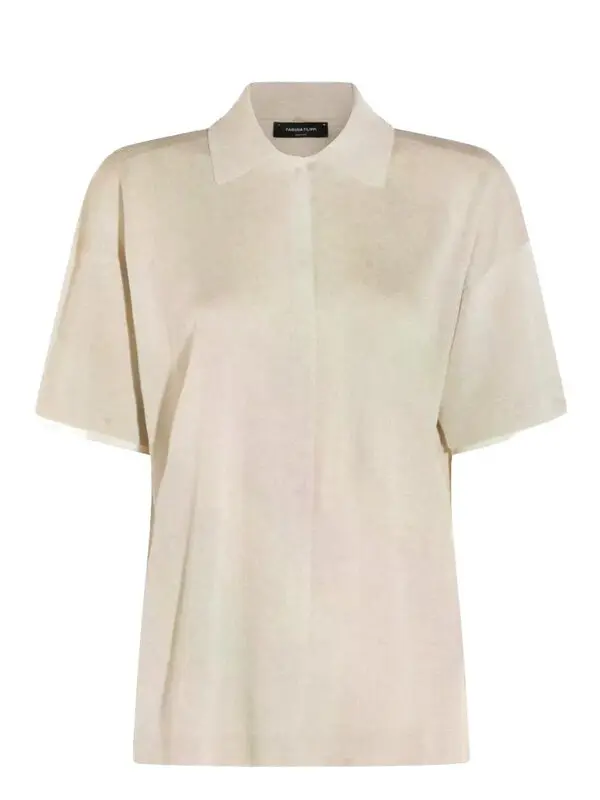 Fabiana Filippi Collared Short-sleeve Top - Neutrals