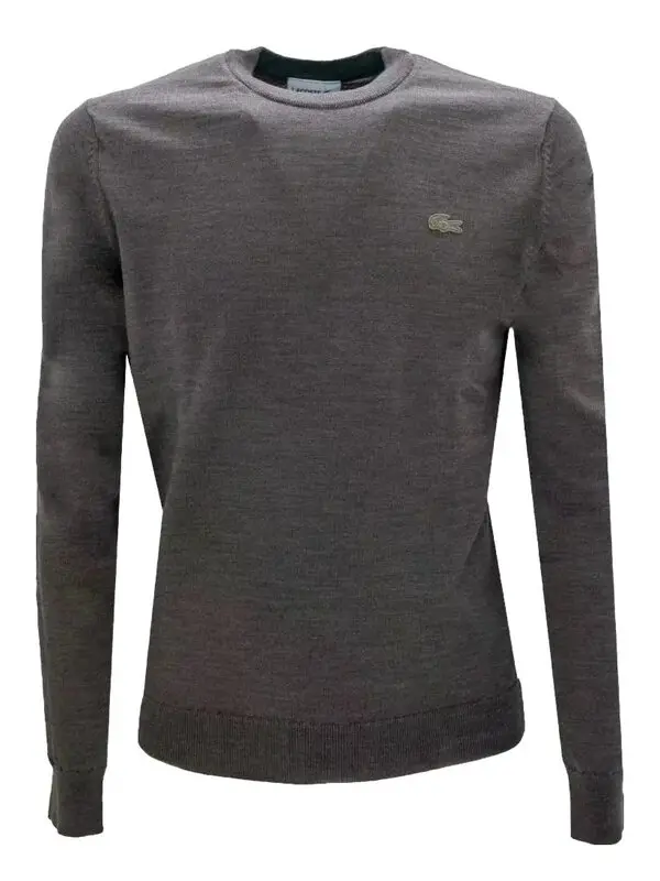 Lacoste Logo-patch Crewneck Sweater - Grey