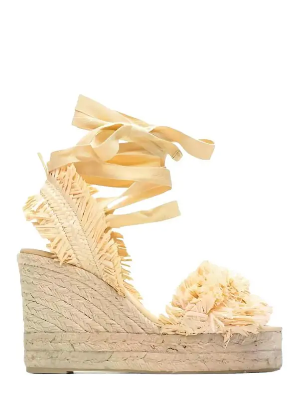 CastaÑer Fringed Strap Sandals - Neutrals