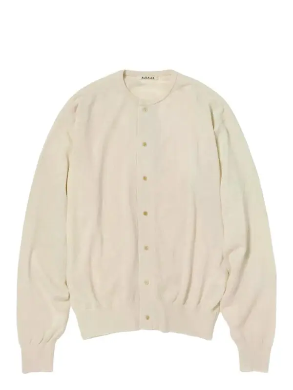Auralee Buttoned Cardigan - Neutrals