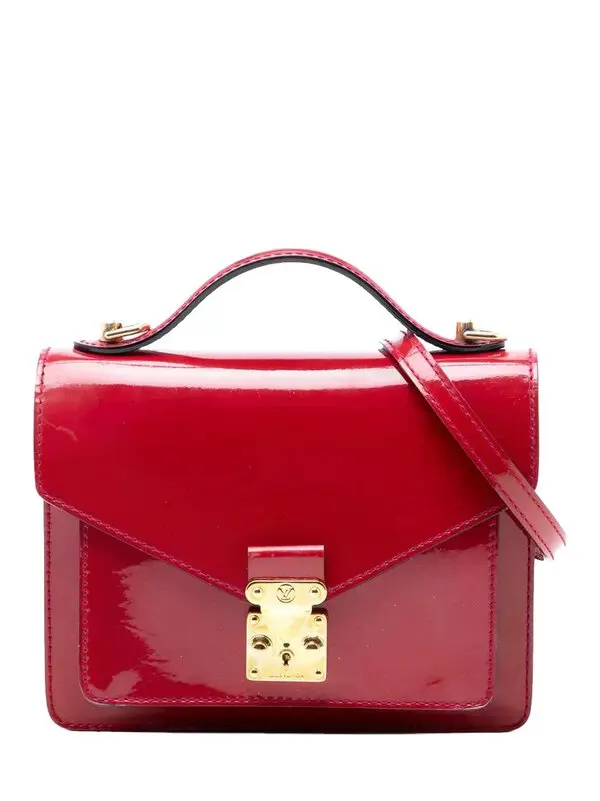 LOUIS VUITTON Vernis Monceau Bb Satchel - Red