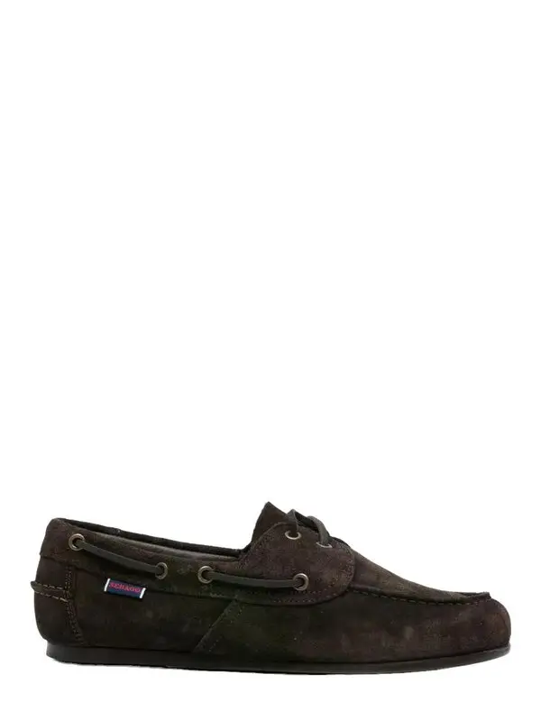 SEBAGO Laced Leather Casual Shoes - Brown