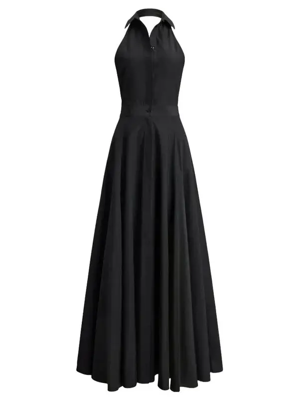 Ralph Lauren Spread Collar Halter Dress - Black