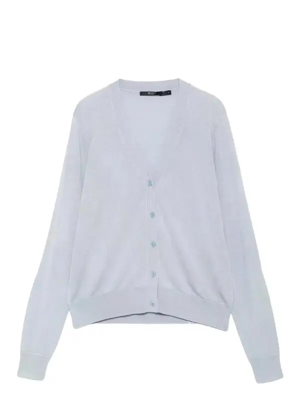 Seventy V-neck Buttoned Cardigan - Blue