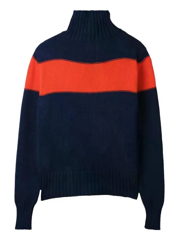 EDWARD CUMING Striped Knitted Sweater - Blue