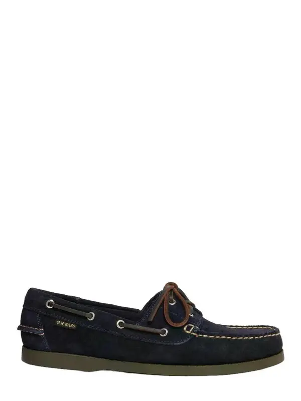G.H.BASS Suede Leather Boat Shoes - Blue