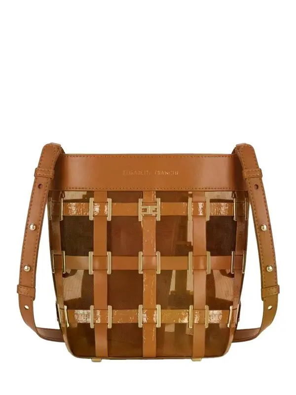 Elisabetta Franchi Woven Leather Tote Bag - Brown