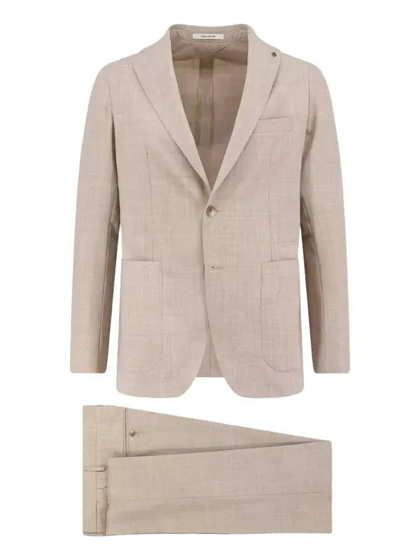 Tagliatore Flower Lapel Pocket Blazer - Neutrals