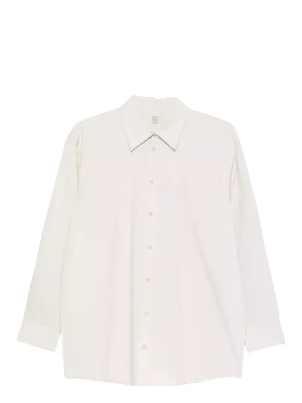 TOTEME Beige Cotton Button-front Shirt - Neutrals