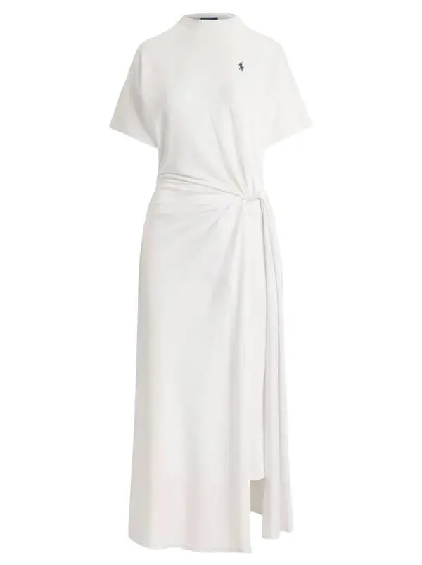Polo Ralph Lauren Twist-detail T-shirt Dress - White