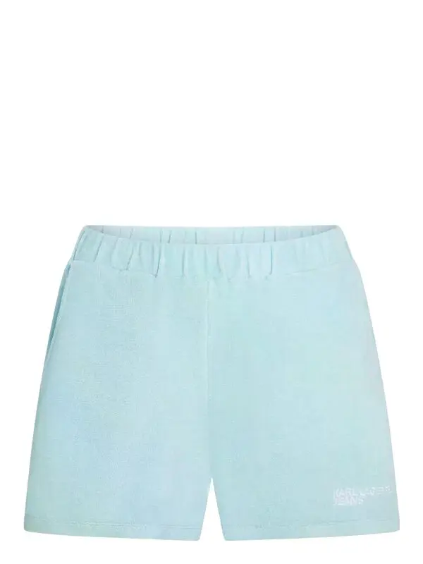 Karl Lagerfeld Embroidered-logo Shorts - Blue