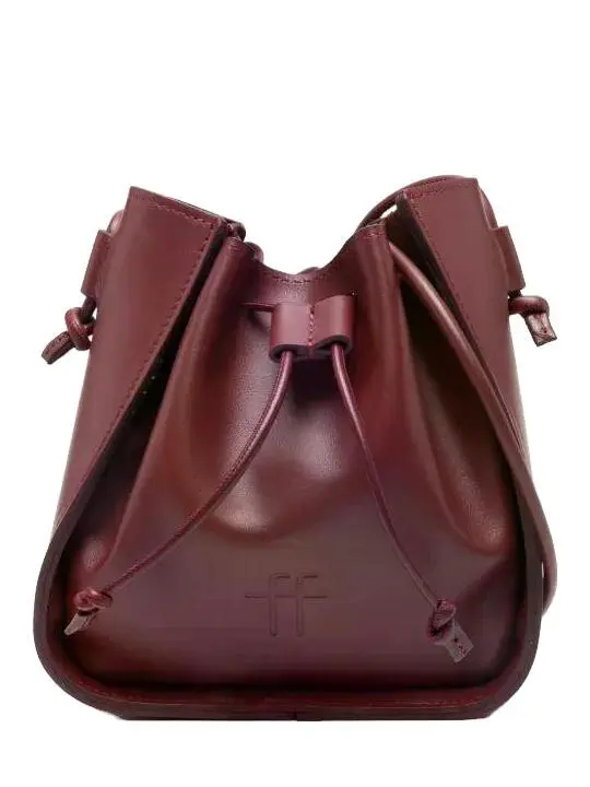 FORTE_FORTE Drawstring Crossbody Bag - Red