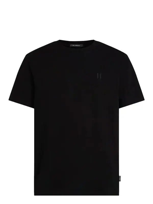 Karl Lagerfeld Linen Blend T-shirt - Black