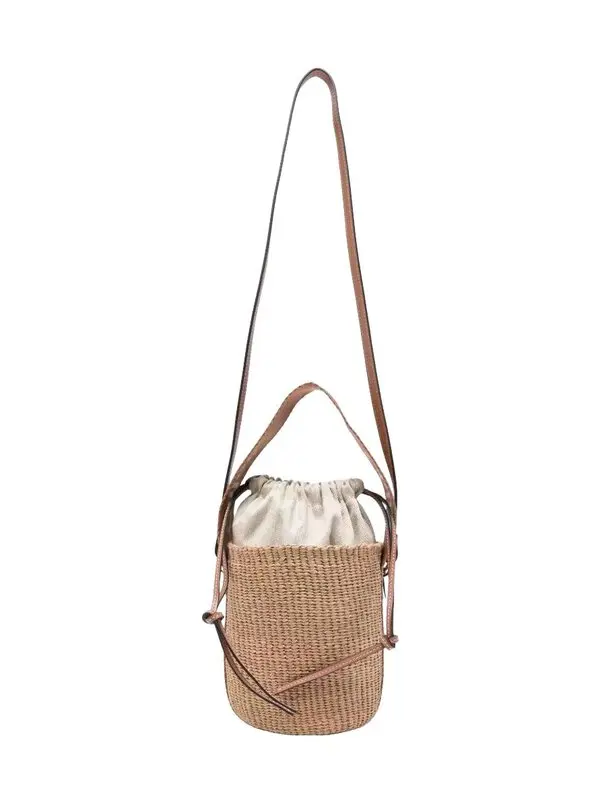 Chloé Small Woody Raffia Bucket Bag - Neutrals