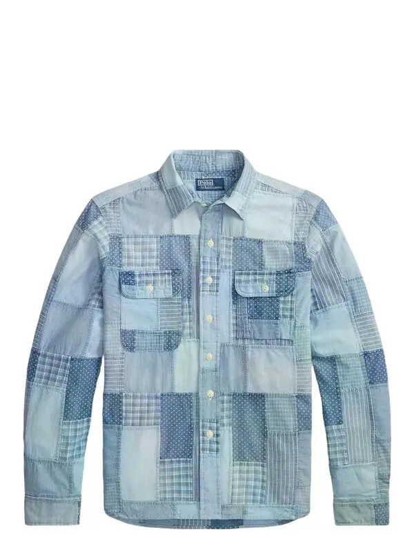 Polo Ralph Lauren Patchwork Button Shirt - Blue