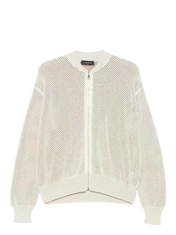 Fabiana Filippi Zip Net Cardigan - Neutrals