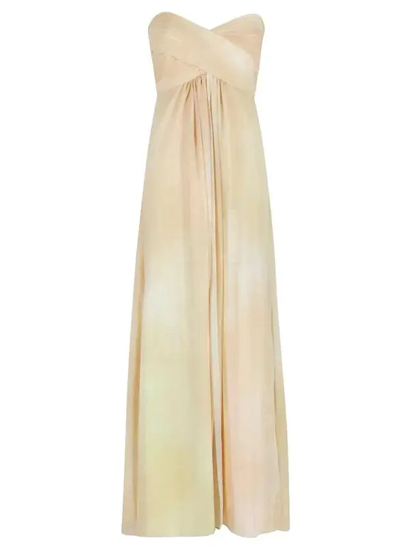 ERMANNO FIRENZE Twisted Strapless Maxi Dress - Neutrals
