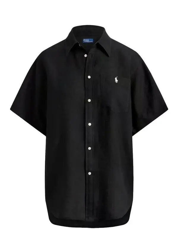 Polo Ralph Lauren Patch-pocket Linen Shirt - Black