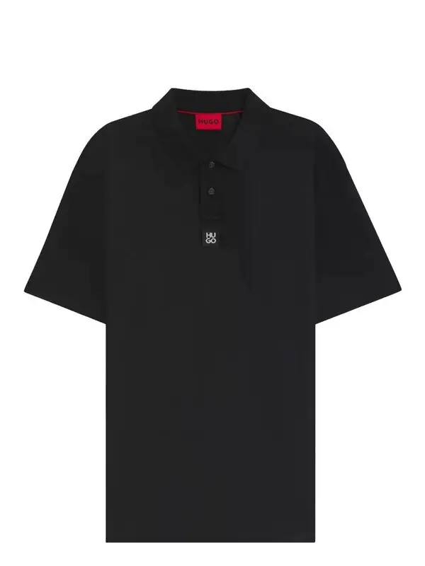 Hugo Logo-patch Polo Shirt - Black