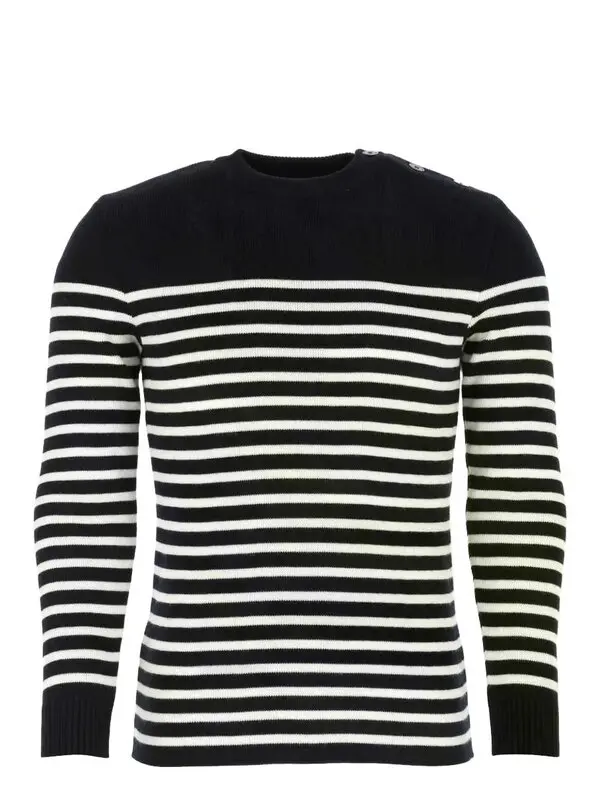 Saint James Rochefort Striped Jumper - Blue