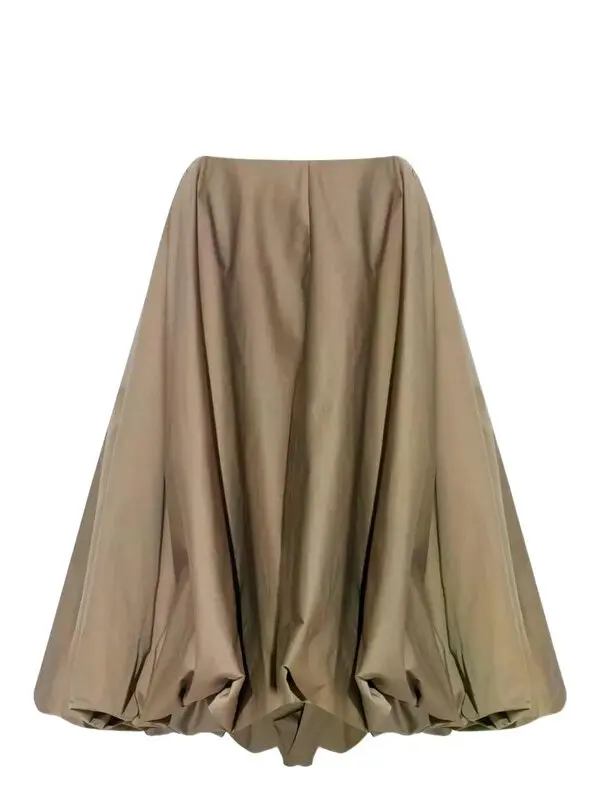 Balenciaga Gathered Flared Skirt - Neutrals