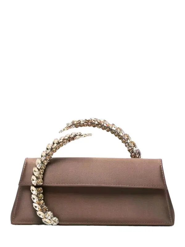 L'ALINGI Crystal-embellished Clutch - Brown