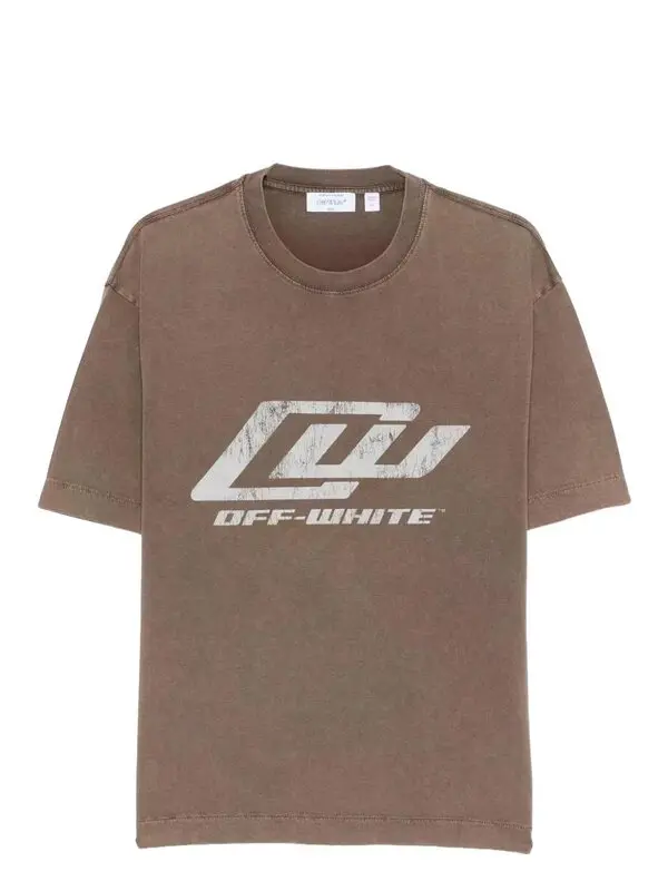 Off-White Racing Graphic T-shirt - Brown