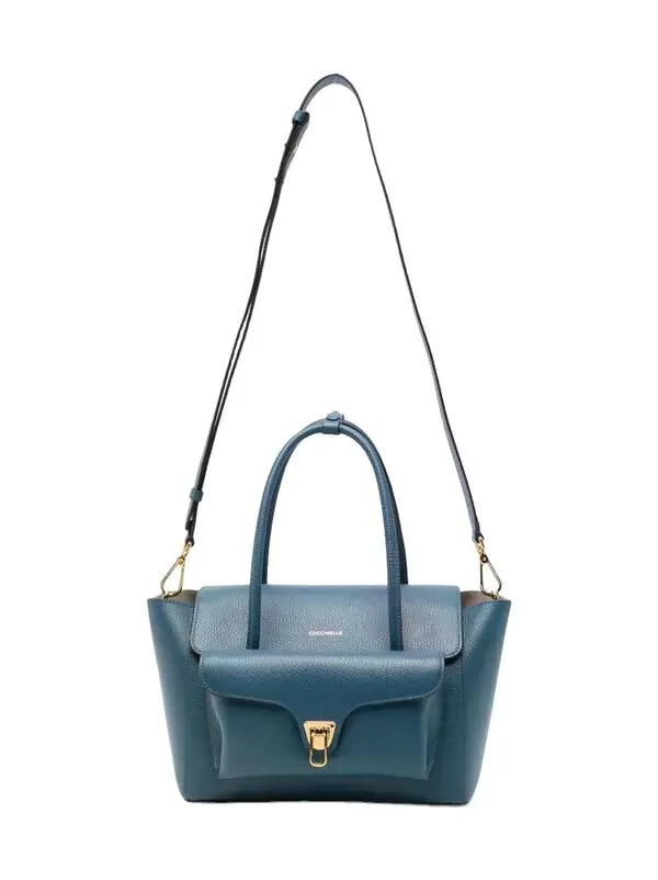 COCCINELLE Medium Leather Top-handle Tote Bag - Blue
