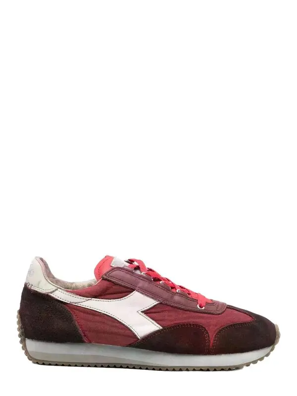 DIADORA Equipe Logo Stripe Leather Sneakers - Red