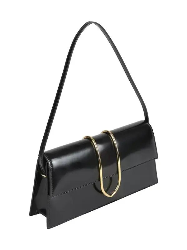 Jacquemus Metal Flap Shoulder Bag - Black